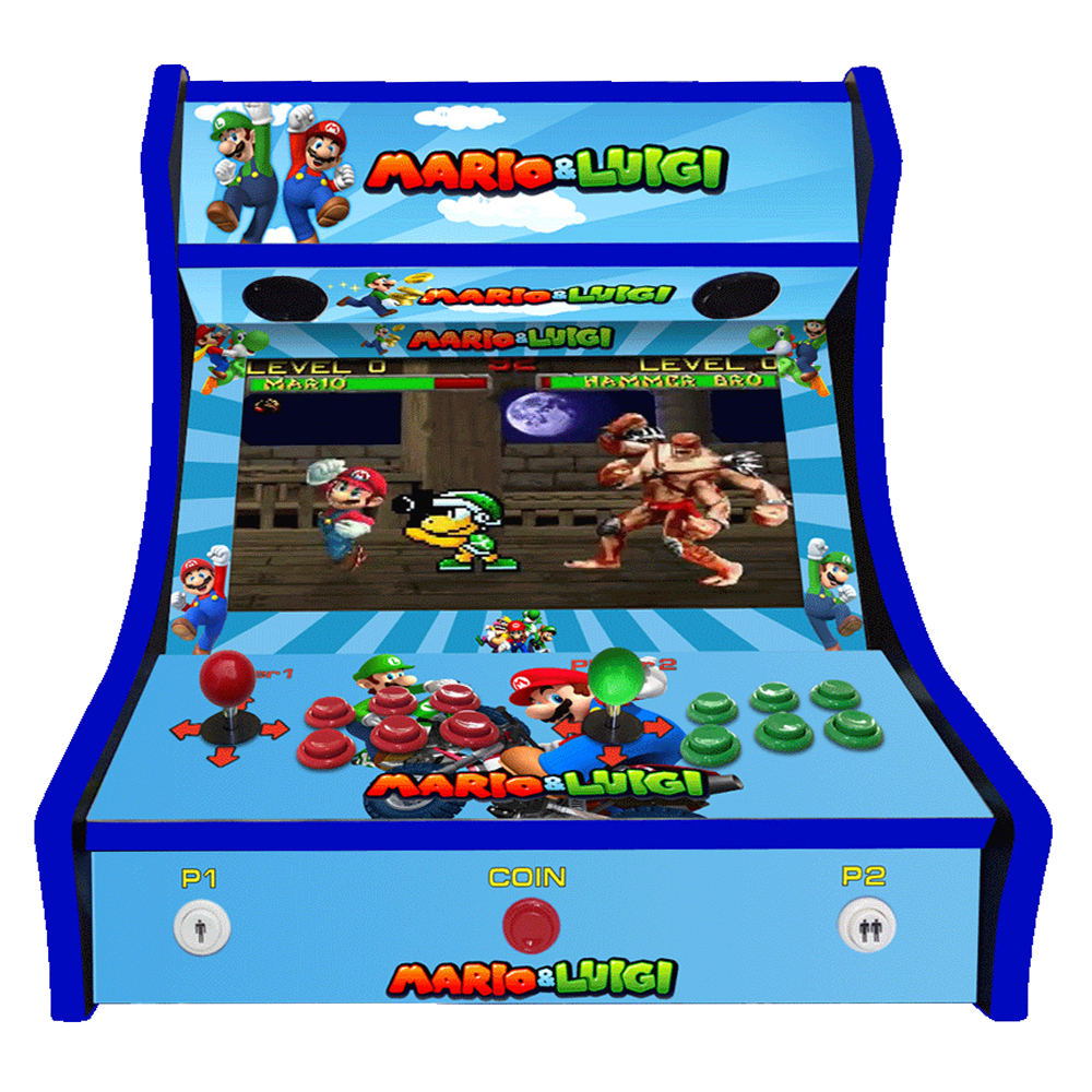 2 Player BartopArcade Machine - Mario and Luigi Themed Design Arcade Machines, 1000's of retro ...